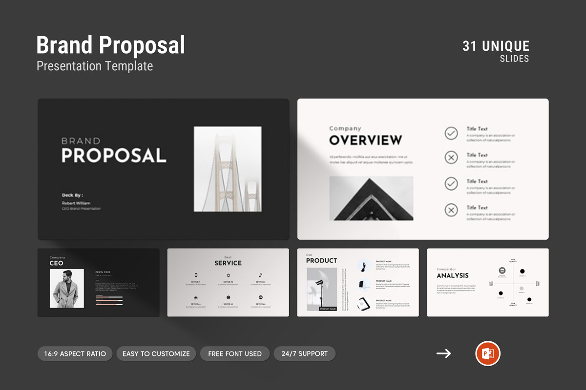 Brand Proposal Powerpoint Presentation Template | Nulivo Market