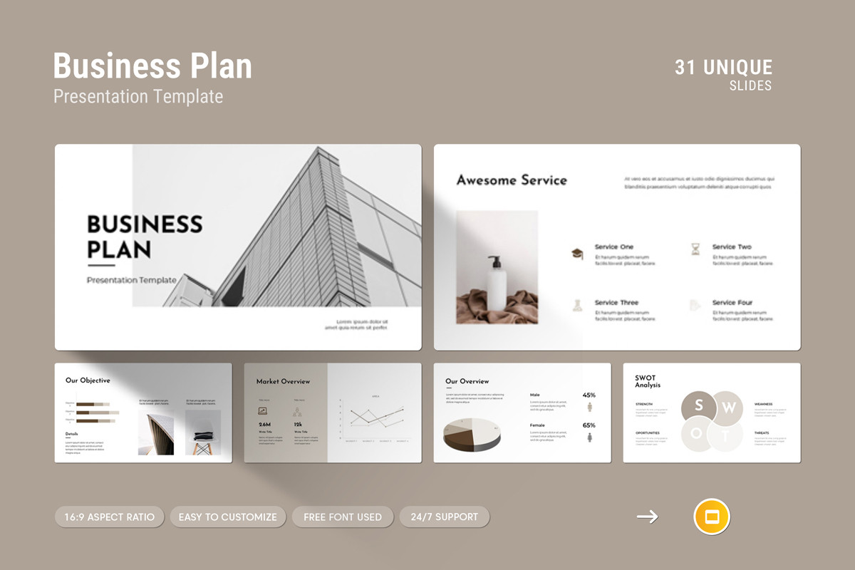 Business Plan Google Slides Presentation Template | Nulivo Market