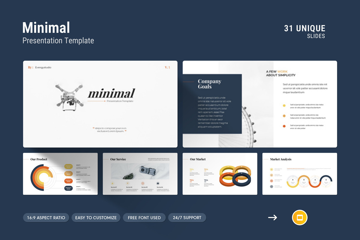 Minimal Google Slides Presentation Template | Nulivo Market