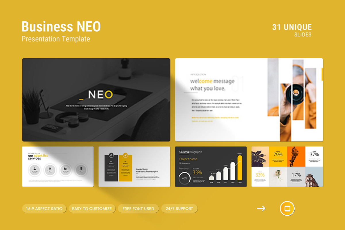 Minimal Google Slides Presentation Template | Nulivo Market