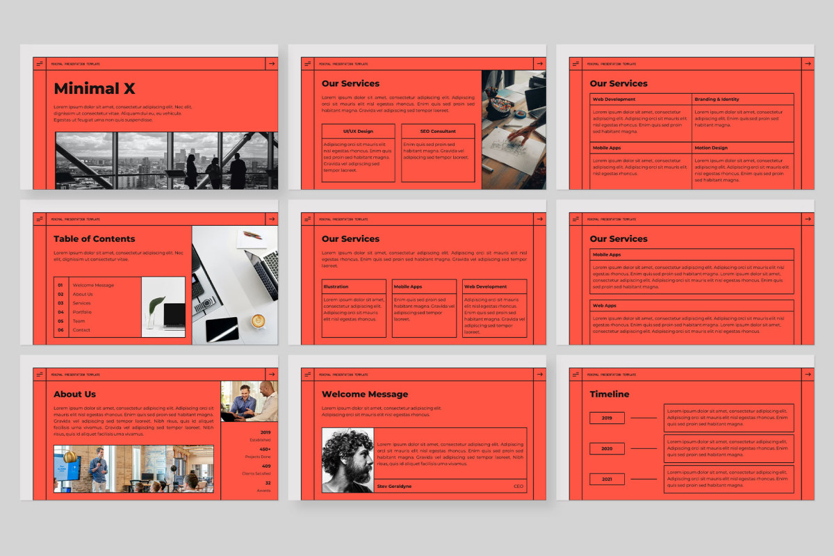 Minimal X PowerPoint Template | Nulivo Market
