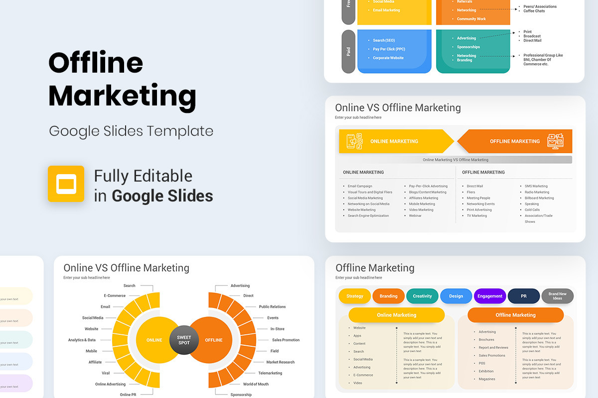 Offline Marketing Google Slides Template | Nulivo Market