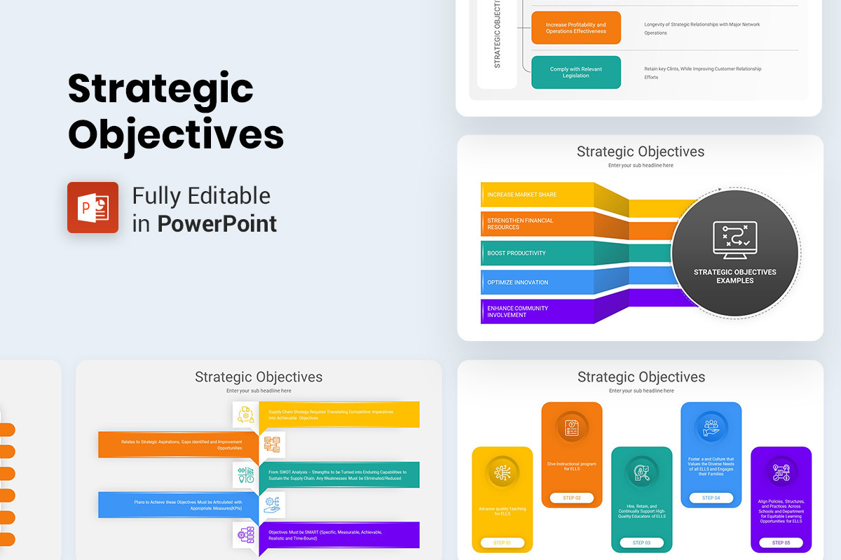 Strategic Objectives PowerPoint Template | Nulivo Market