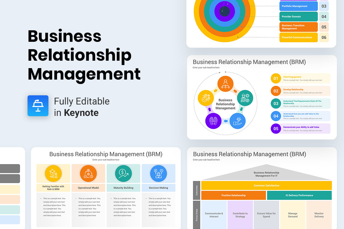 Business Relationship Management (BRM) Keynote Template | Nulivo Market