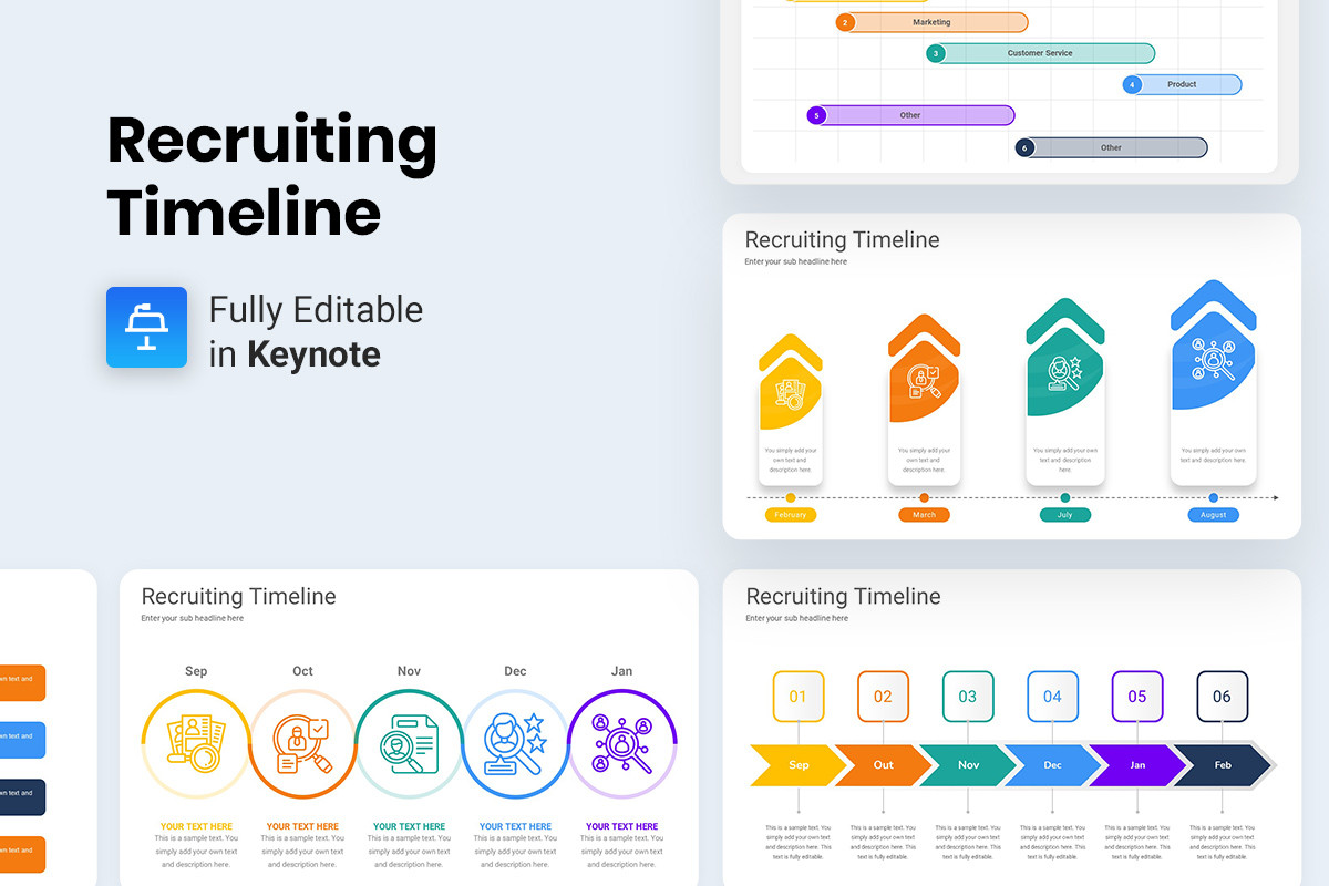 Recruiting Timeline Keynote Template | Nulivo Market