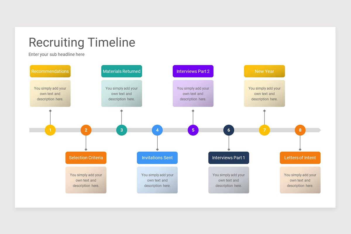 Recruiting Timeline Keynote Template | Nulivo Market