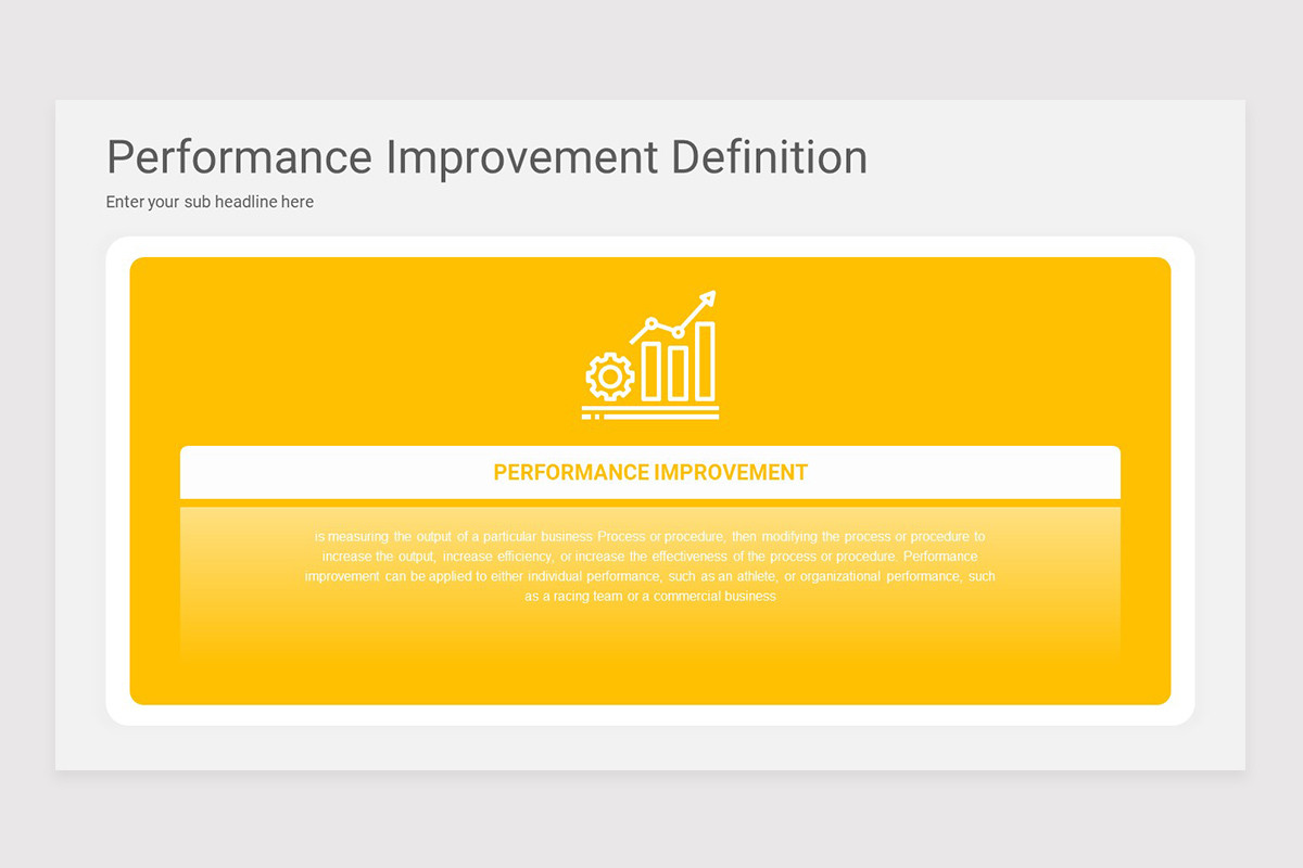 Performance Improvement Google Slide Template | Nulivo Market