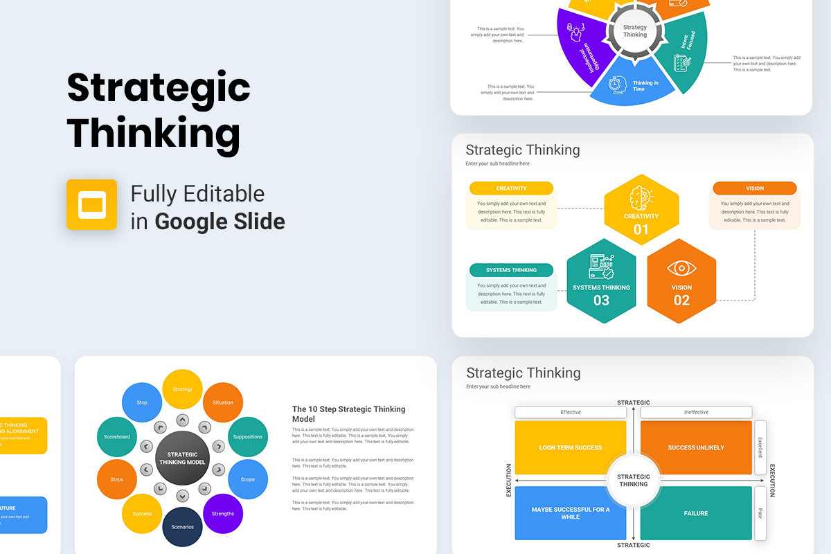 Strategic Thinking Google Slide Template | Nulivo Market