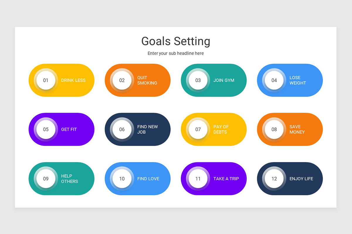 Goals Setting Google Slide Template | Nulivo Market