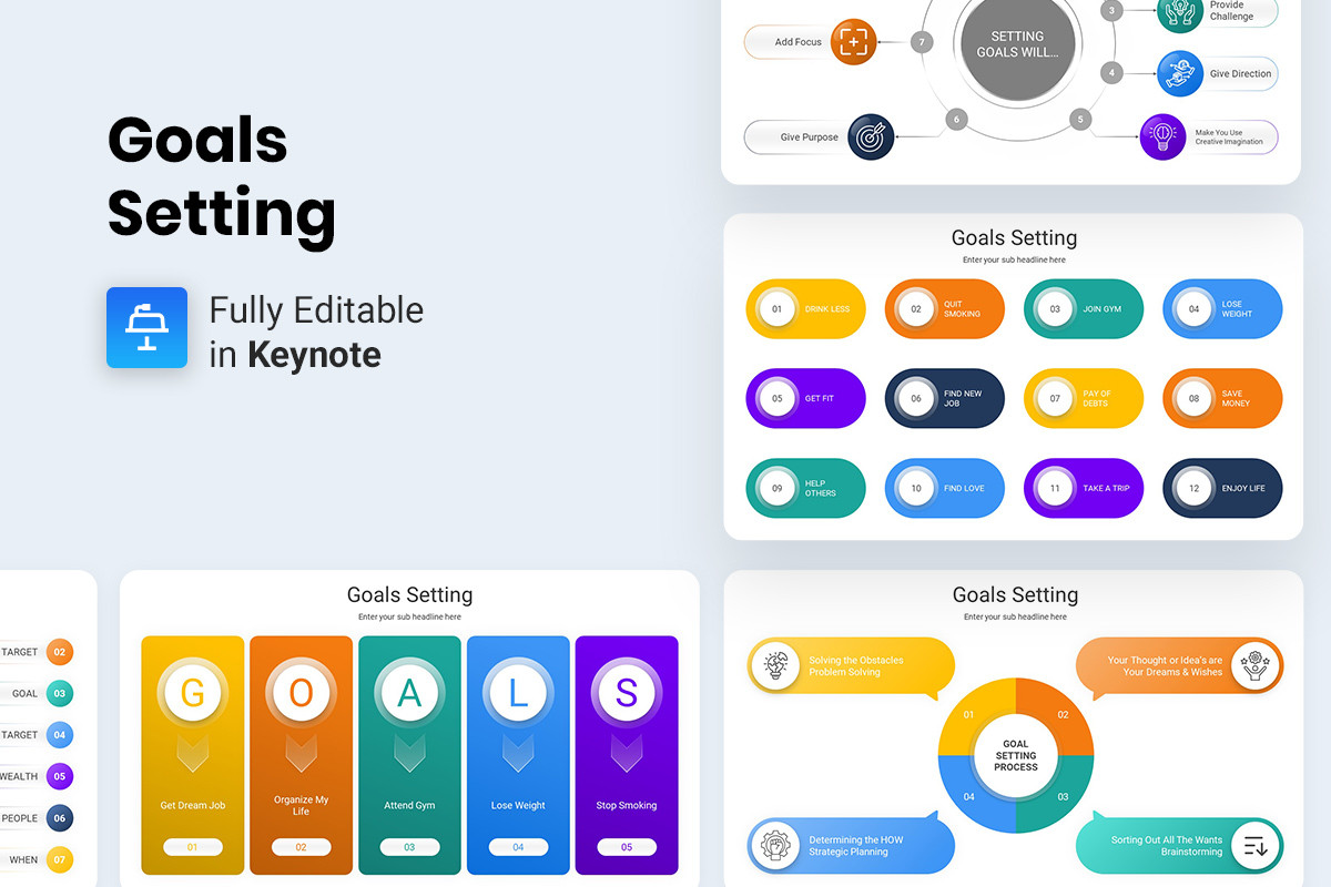Goals Setting Keynote Template | Nulivo Market