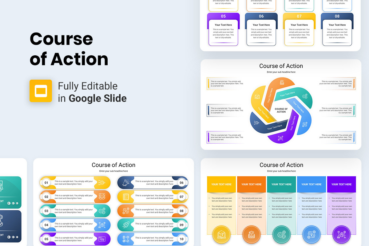 Course of Action Google Slide Presentation Template | Nulivo Market