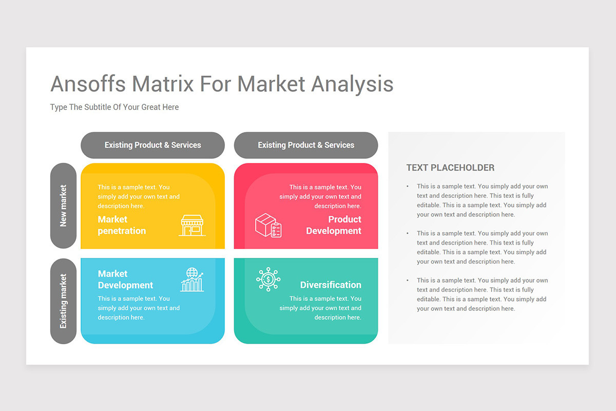 Ansoff Growth Matrix Google Slides Theme Diagrams | Nulivo Market