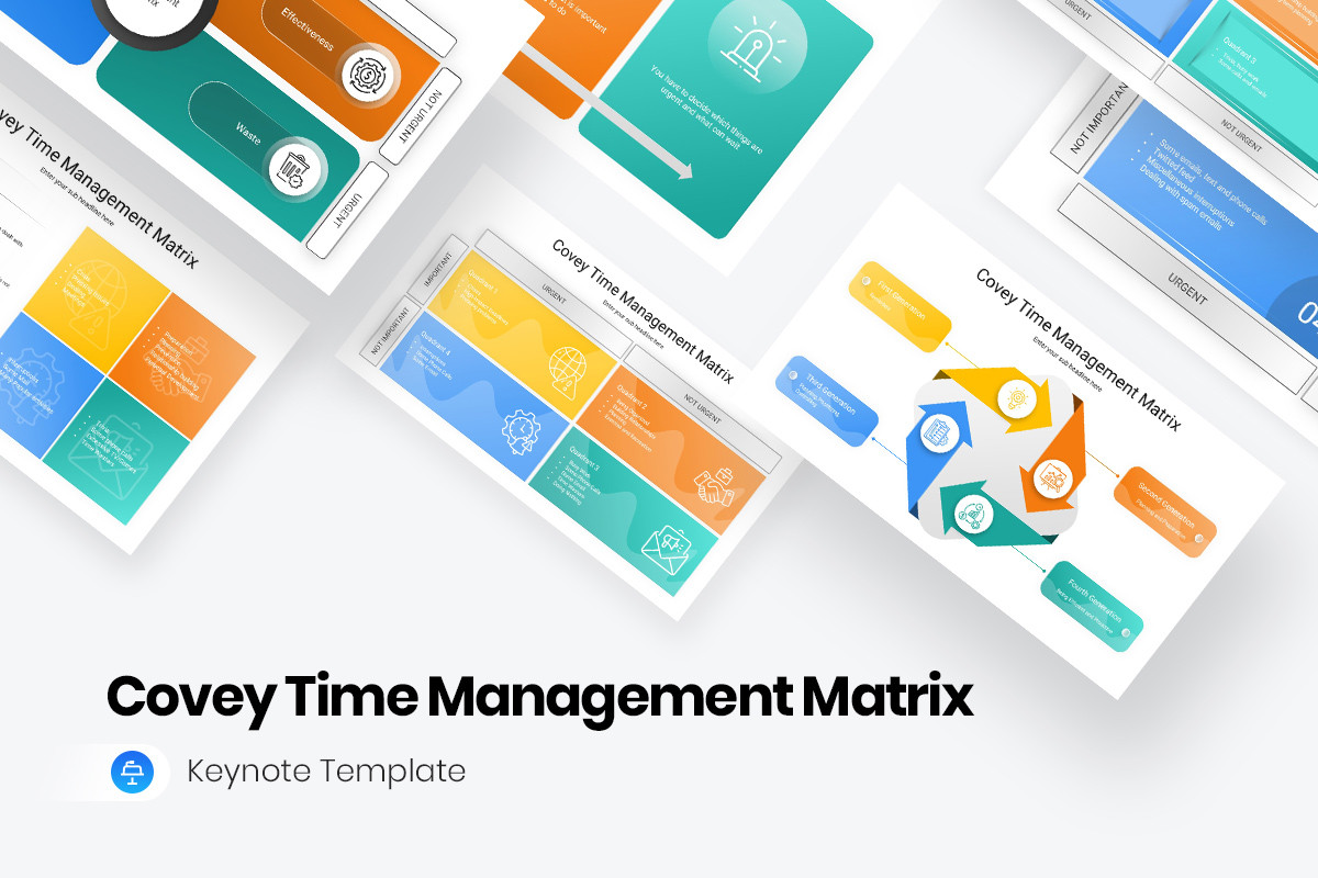Covey Time Management Matrix Keynote Presentation Template | Nulivo Market