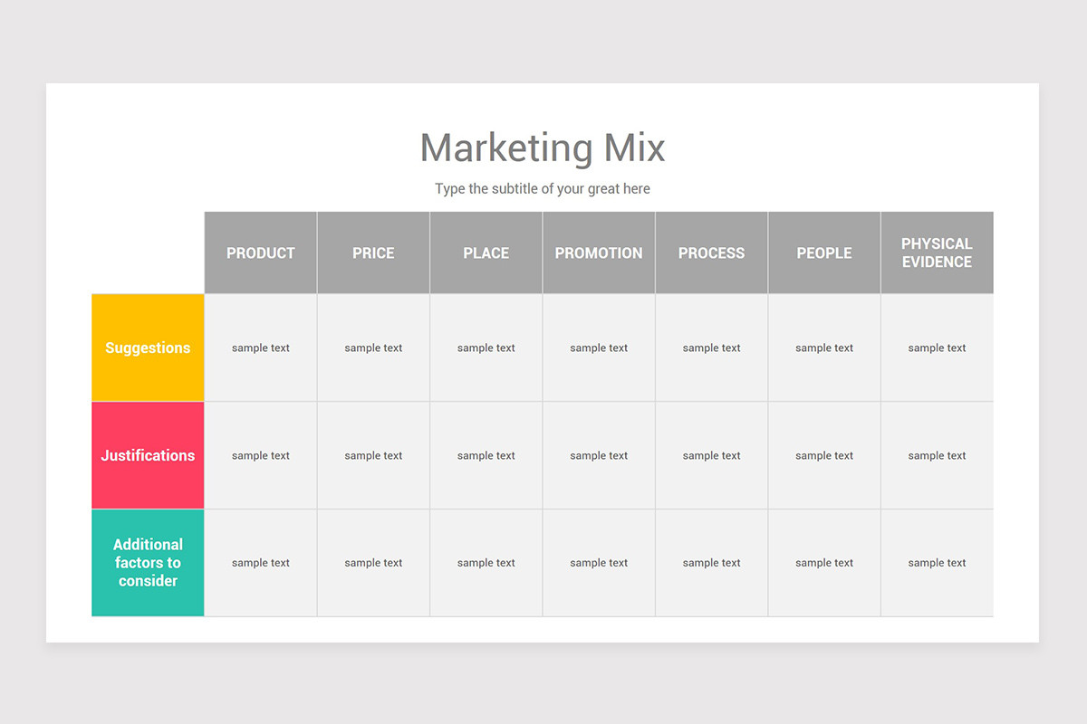 Marketing Mix Diagrams PowerPoint Template | Nulivo Market