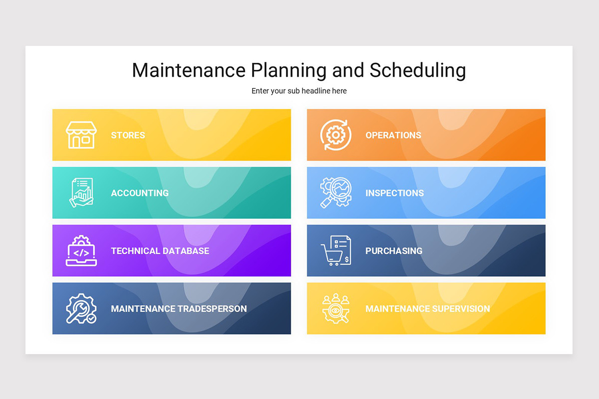 Maintenance Planning PowerPoint Presentation Template | Nulivo Market