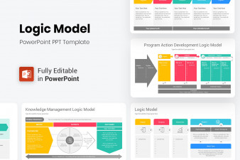 Logic Model PowerPoint Template Designs | Nulivo Market