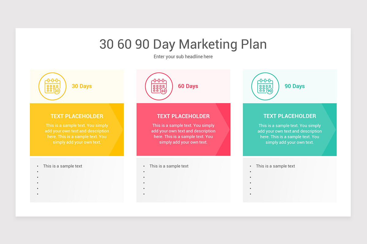 30 60 90 Day Marketing Plan PowerPoint Template | Nulivo Market