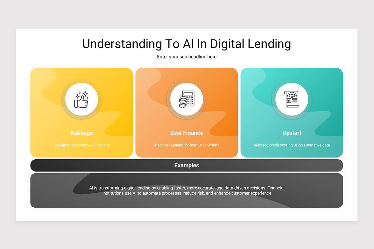 AI in Digital Lending PowerPoint Presentation Template | Nulivo Market