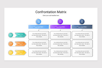 Confrontation Matrix Keynote Presentation Template | Nulivo Market
