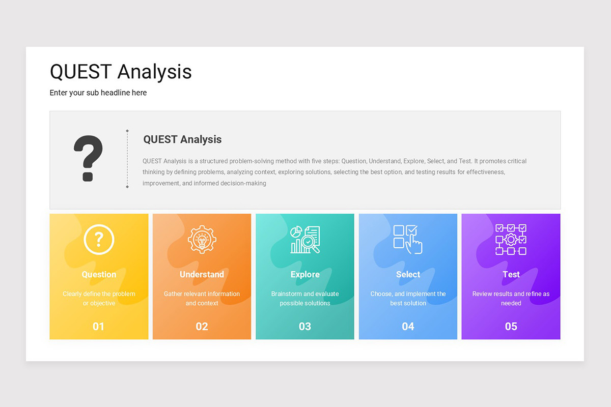 QUEST Analysis PowerPoint Presentation Template | Nulivo Market