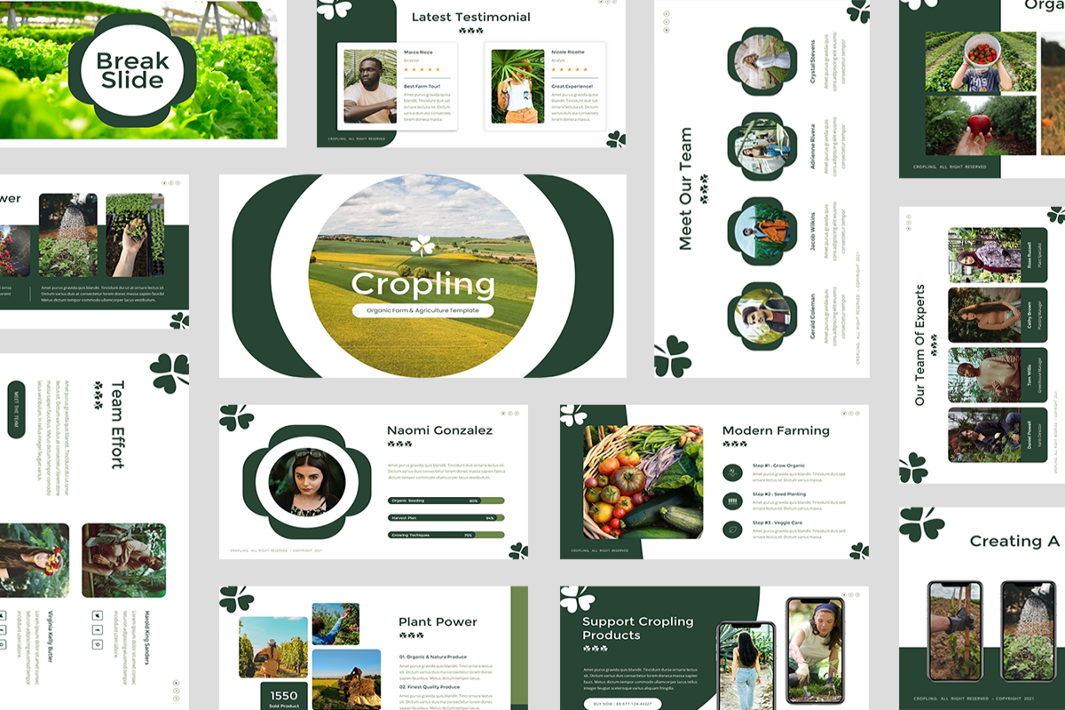 Cropling - Organic Farm & Agriculture Google Slides Template | Nulivo ...