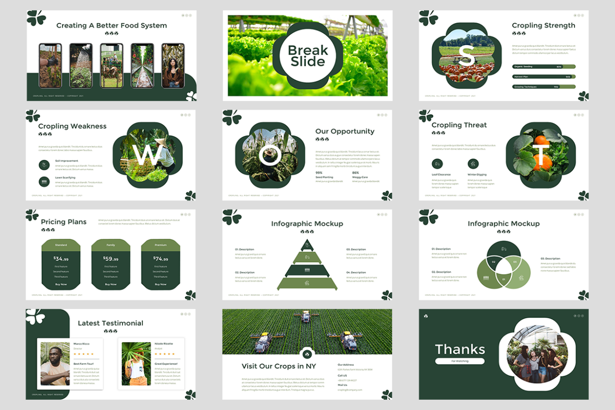 Cropling - Organic Farm & Agriculture Google Slides Template | Nulivo ...