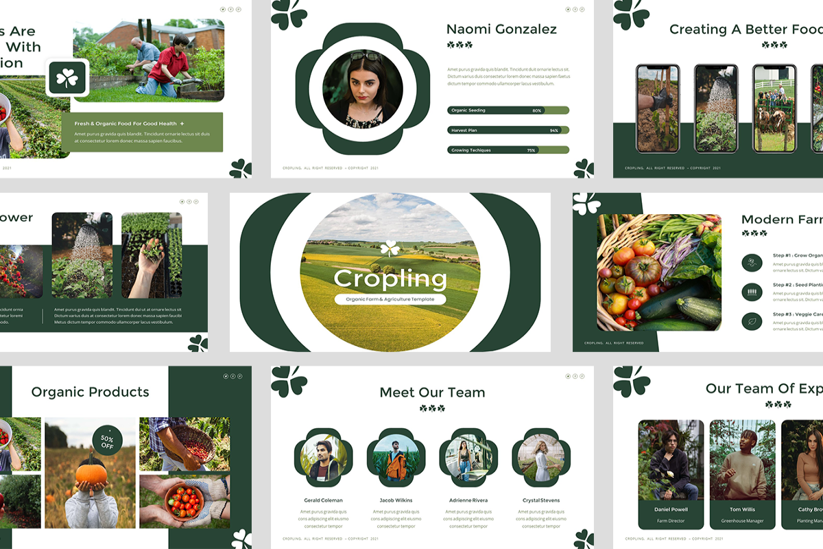 Cropling - Organic Farm & Agriculture PowerPoint Template | Nulivo Market