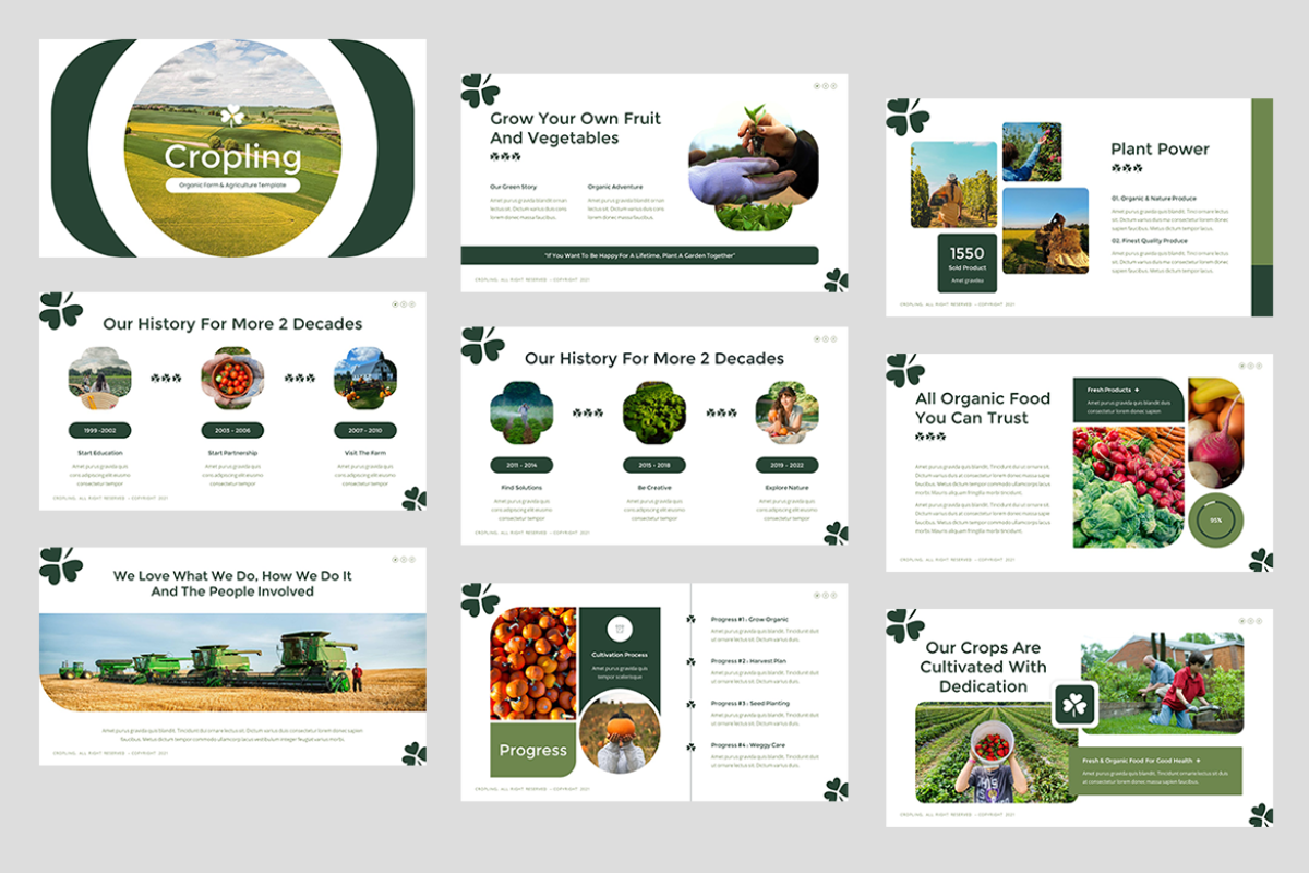 Cropling - Organic Farm & Agriculture PowerPoint Template | Nulivo Market
