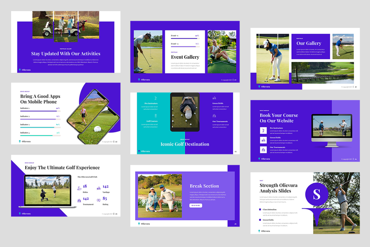 Olievura - Golf Club & Sport PowerPoint Template | Nulivo Market