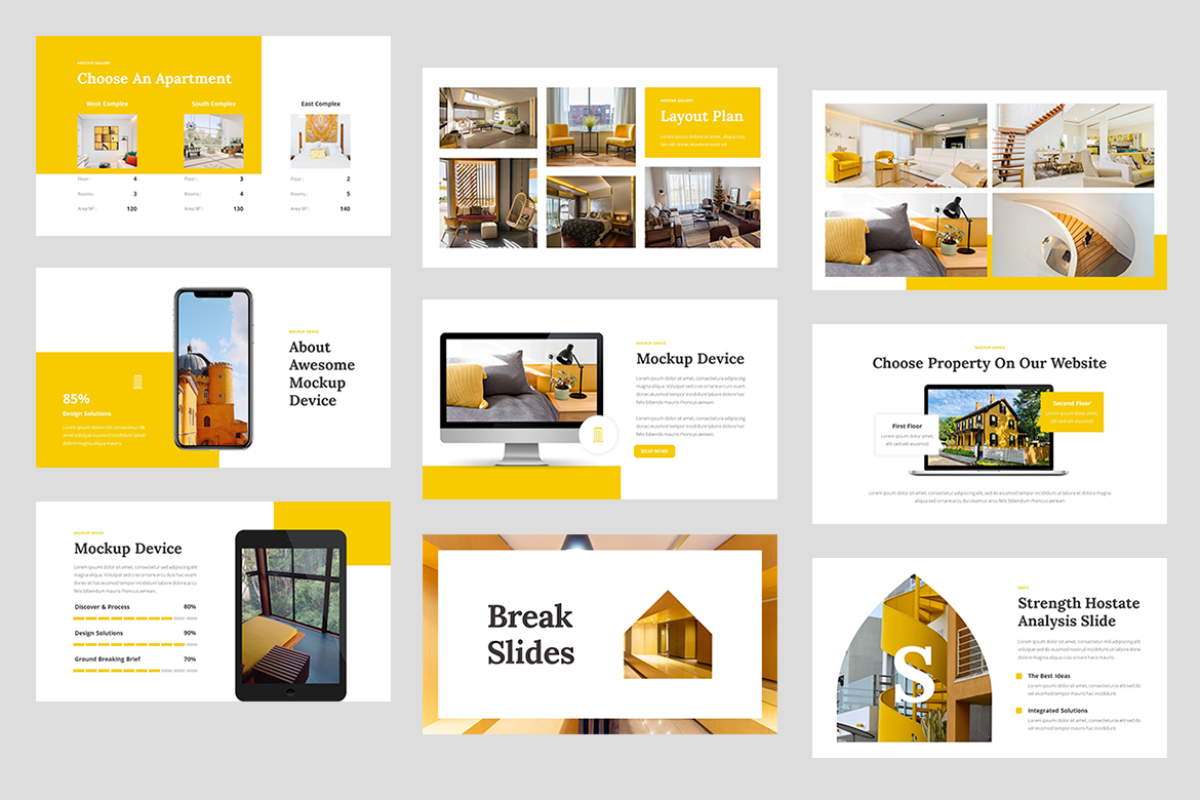 Hostate - Single Property & Apartment PowerPoint Template | Nulivo Market