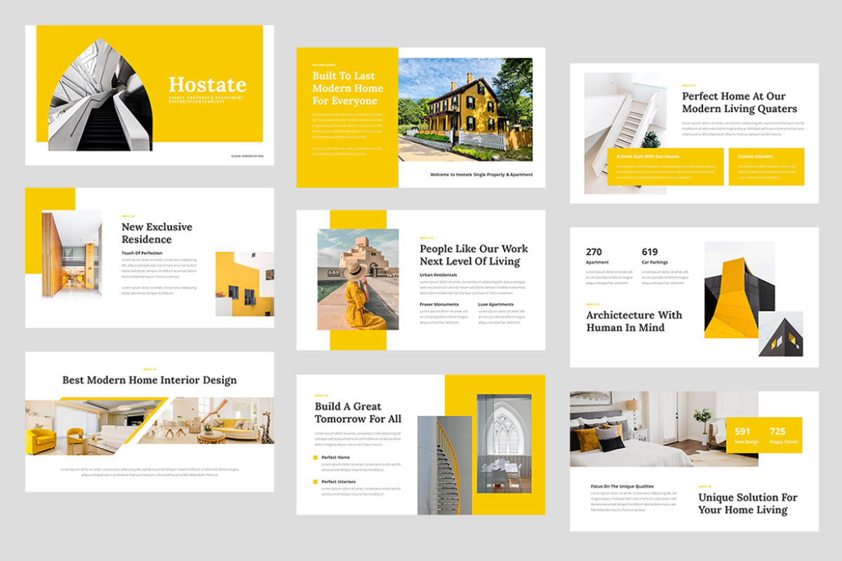 Hostate - Single Property & Apartment PowerPoint Template | Nulivo Market