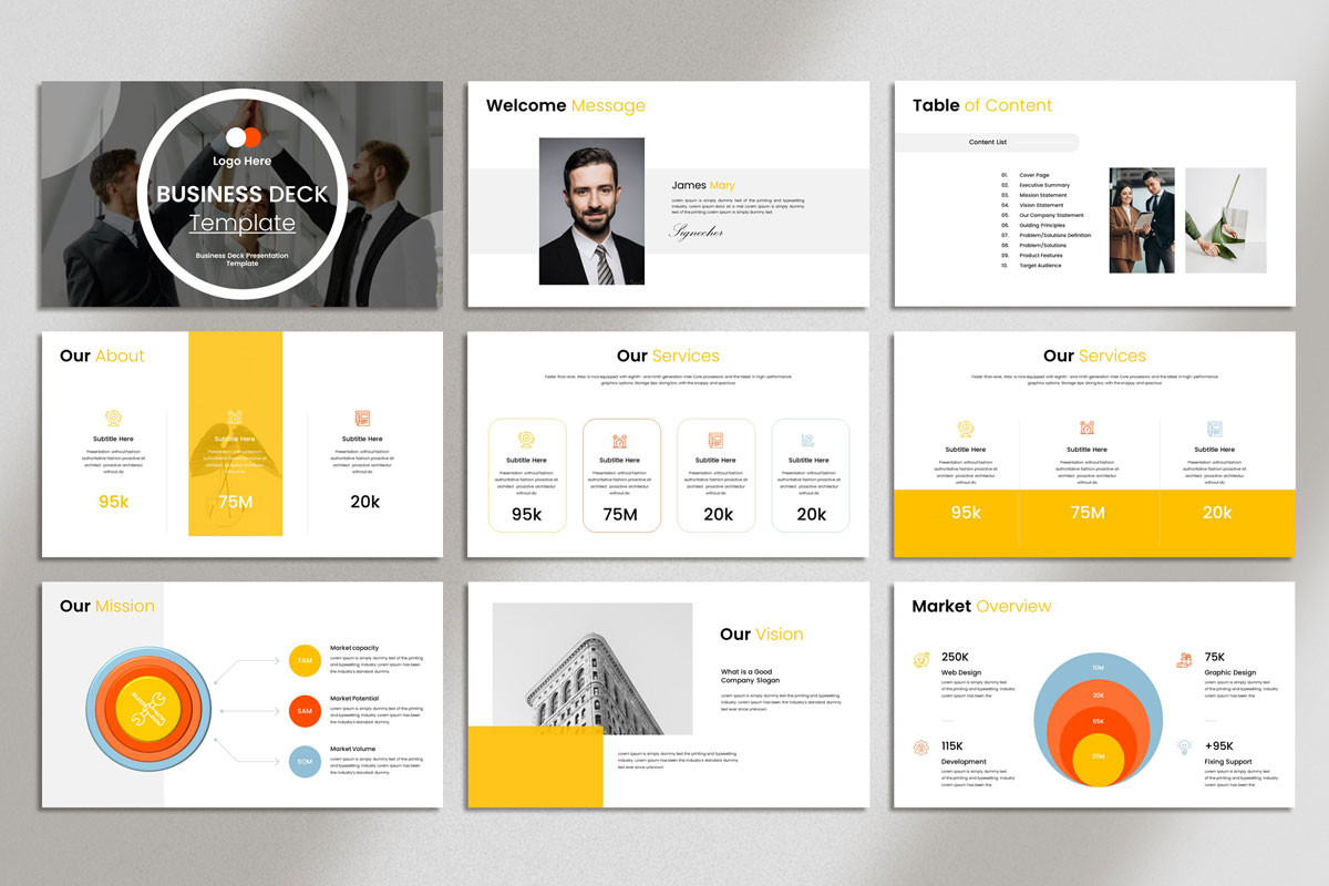 Business Deck Presentation Template | Nulivo Market
