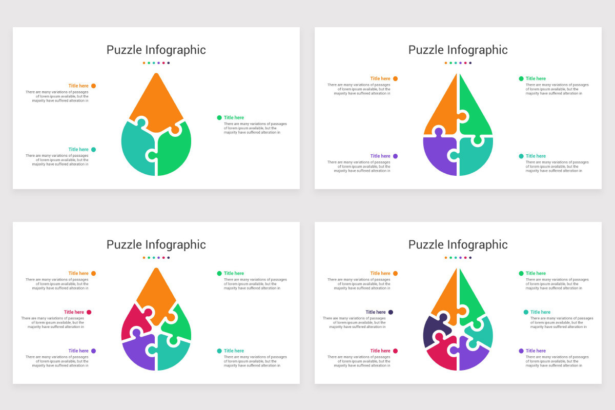 Puzzle Infographics Keynote Template | Nulivo Market
