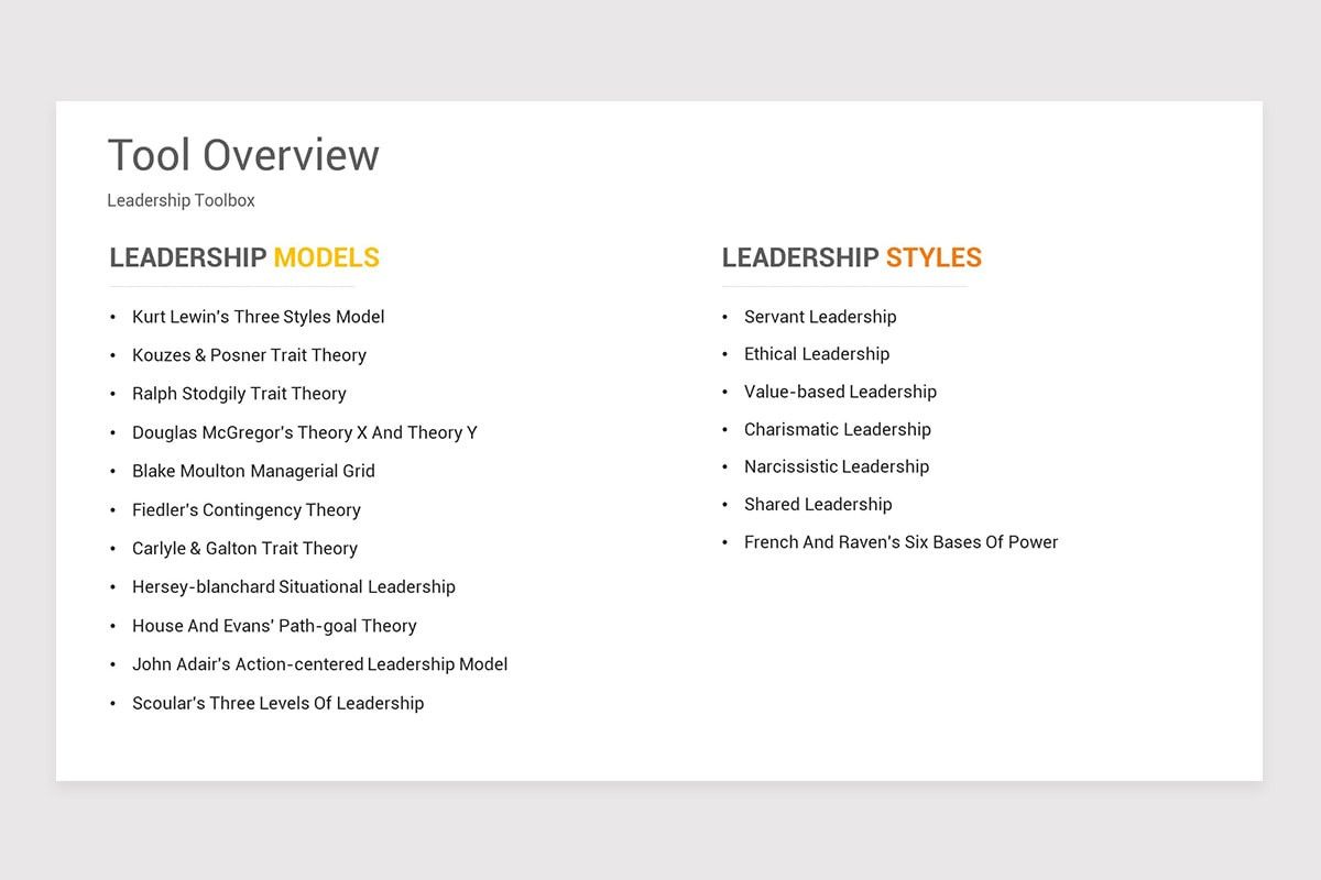 Leadership Toolbox PowerPoint Template | Nulivo Market