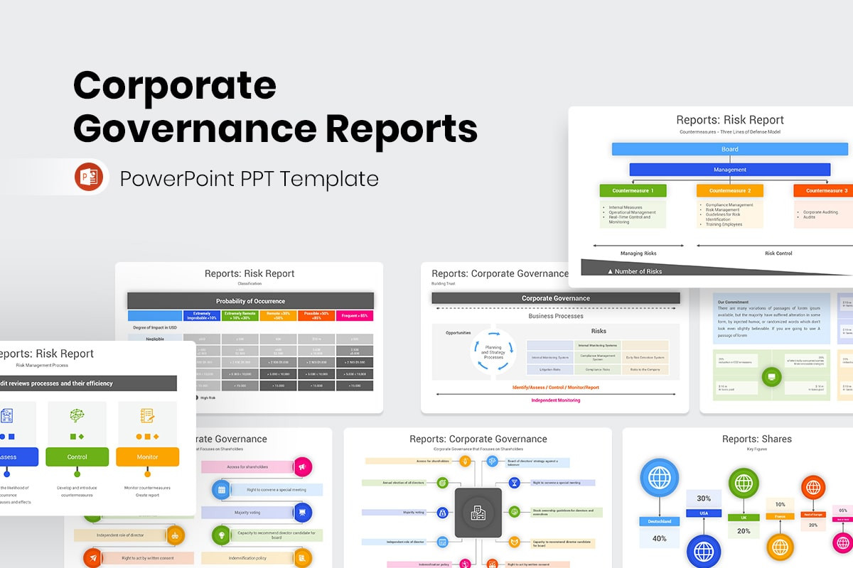 Corporate Governance Reports PowerPoint Template | Nulivo Market