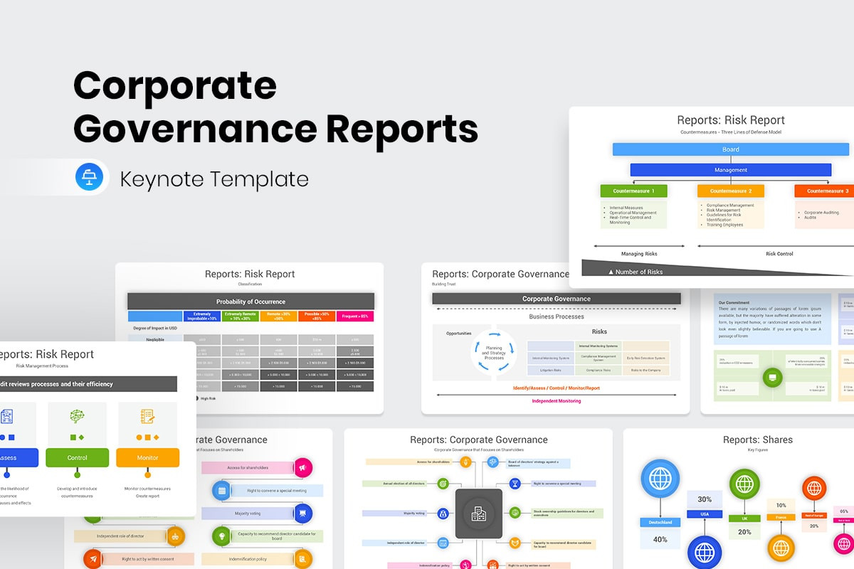 Corporate Governance Reports Keynote Template | Nulivo Market