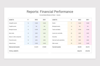 Financial Performance Reports PowerPoint Template | Nulivo Market