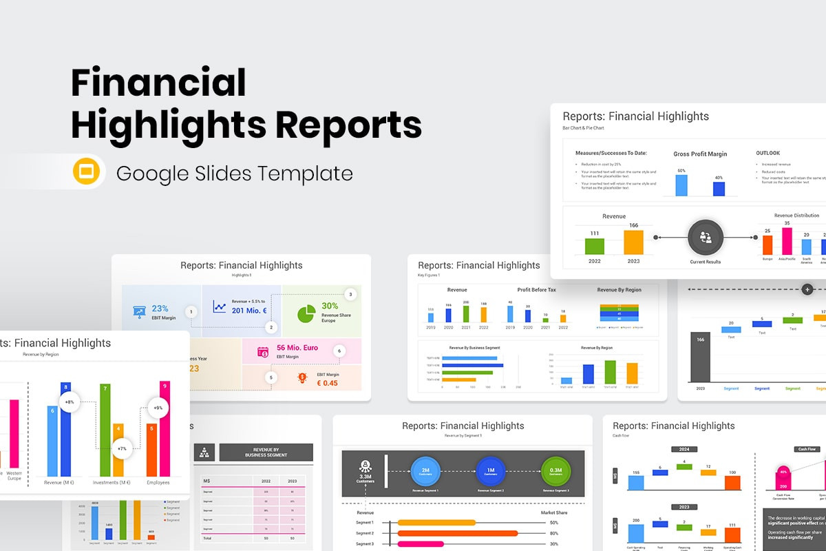 Financial Highlights Reports Google Slides Template | Nulivo Market
