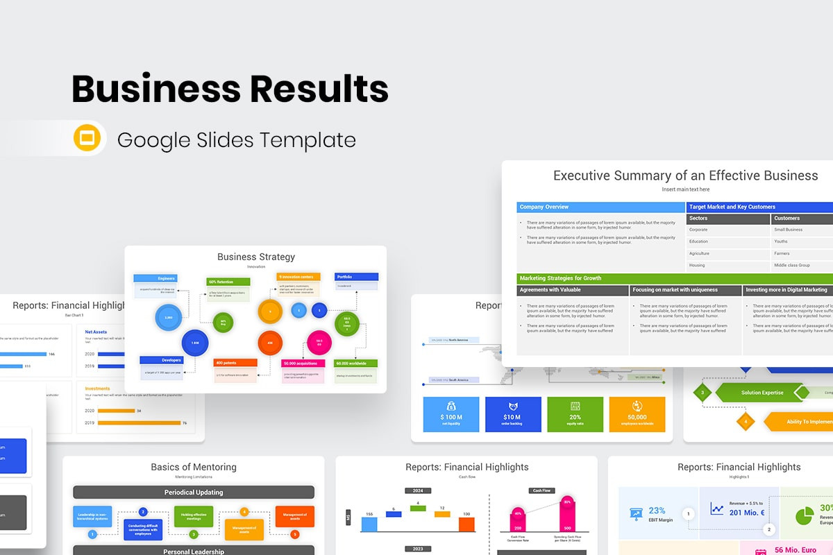 Business Results Google Slides Presentation Template | Nulivo Market