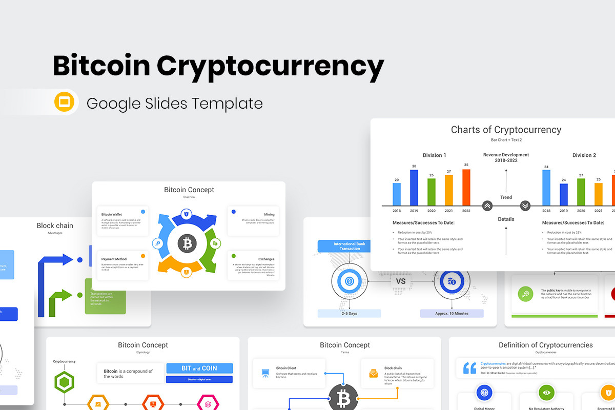 Bitcoin Cryptocurrency Google Slides Template | Nulivo Market