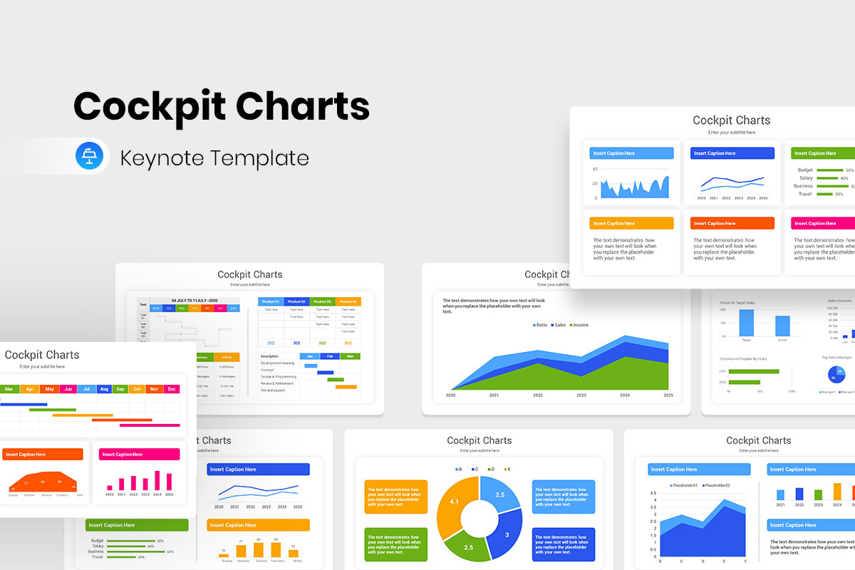 Cockpit Charts Keynote Template | Nulivo Market