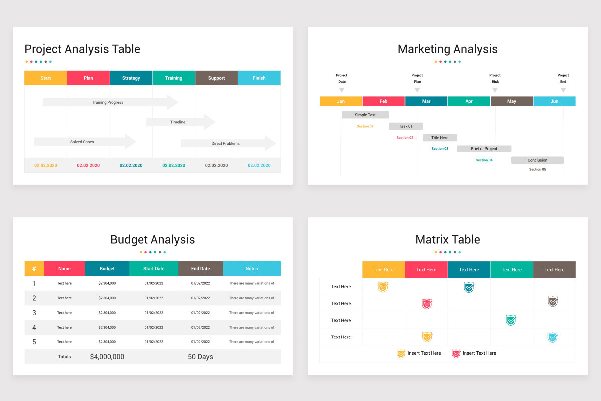 Strategy Table PowerPoint Template | Nulivo Market