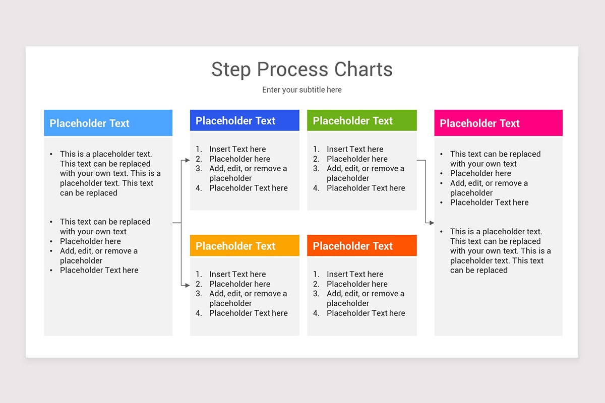 Step Process Charts Google Slides Template | Nulivo Market