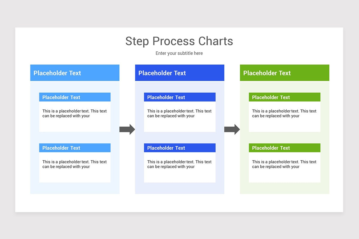 Step Process Charts Google Slides Template | Nulivo Market