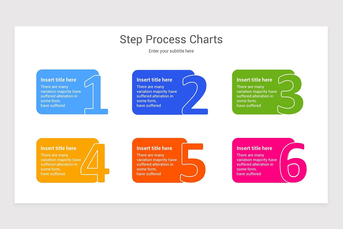 Step Process Charts Google Slides Template | Nulivo Market