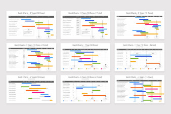 Gantt charts and Timelines Bundle PowerPoint Template | Nulivo Market
