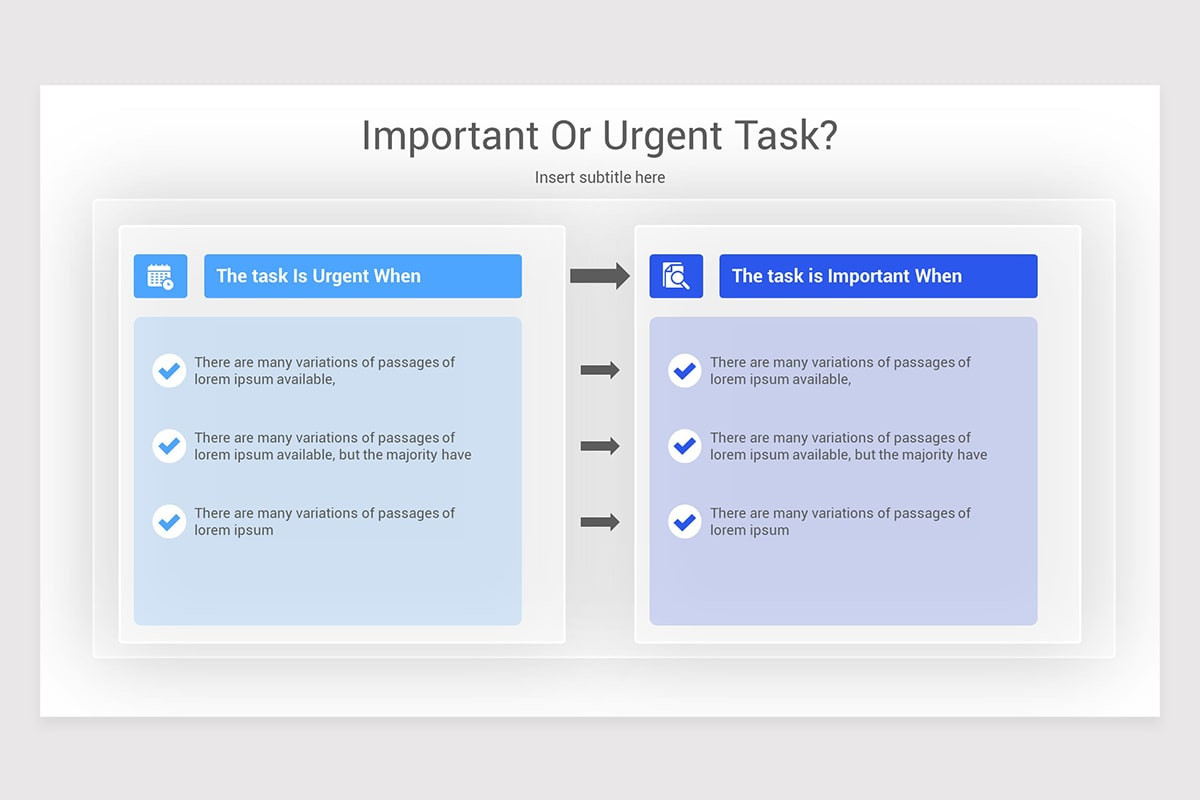 Eisenhower Matrix Google Slide Template | Nulivo Market