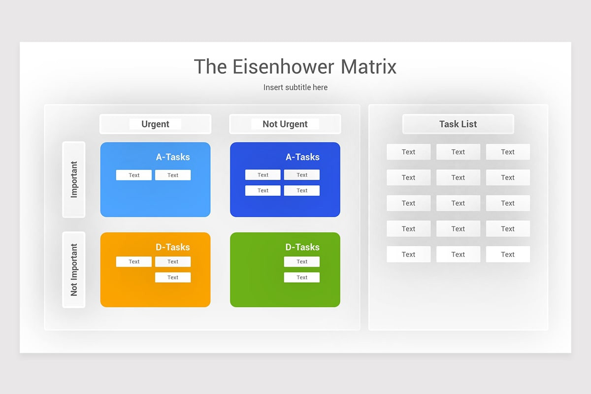 Eisenhower Matrix Google Slide Template | Nulivo Market