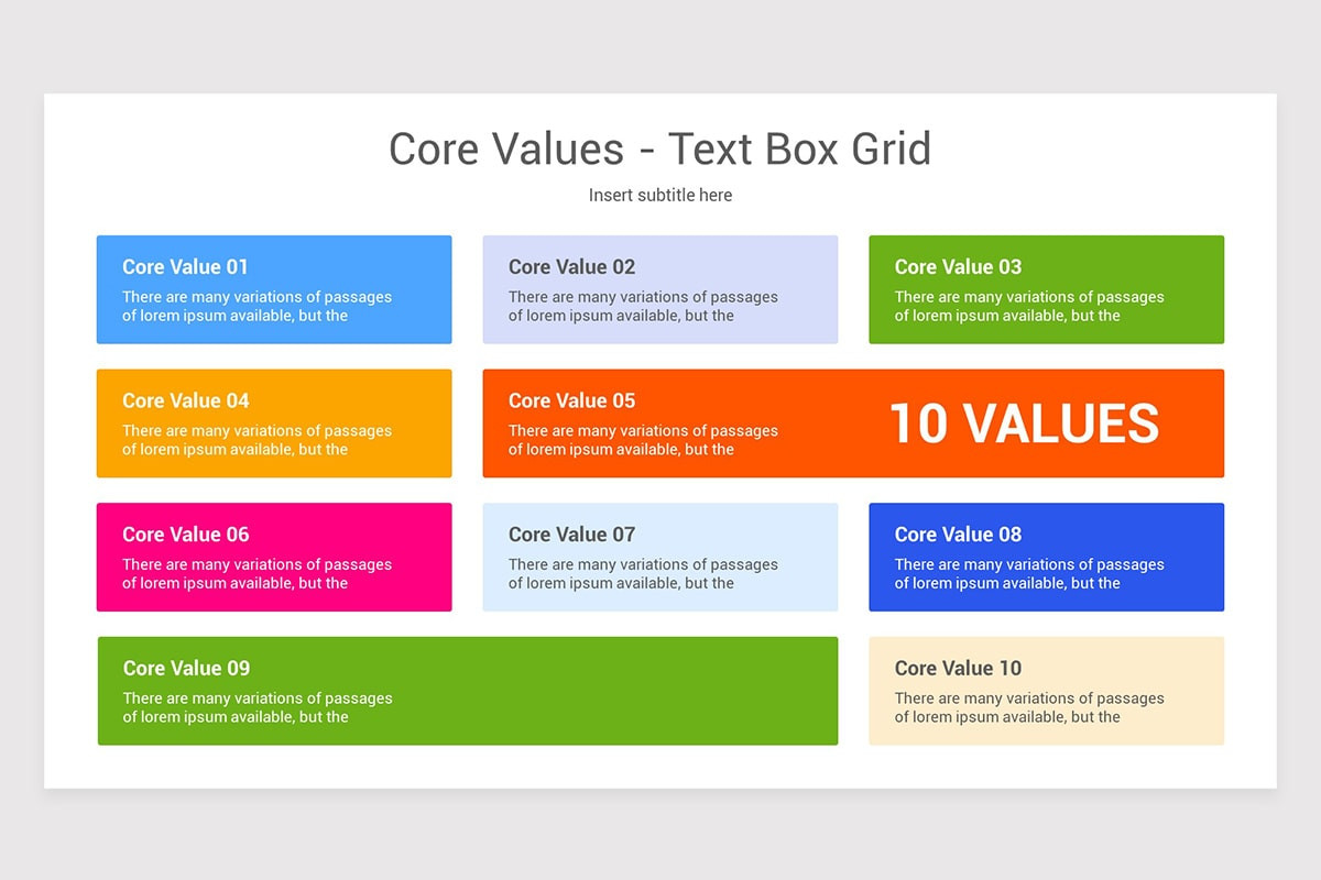 Company Core Values PowerPoint Template | Nulivo Market