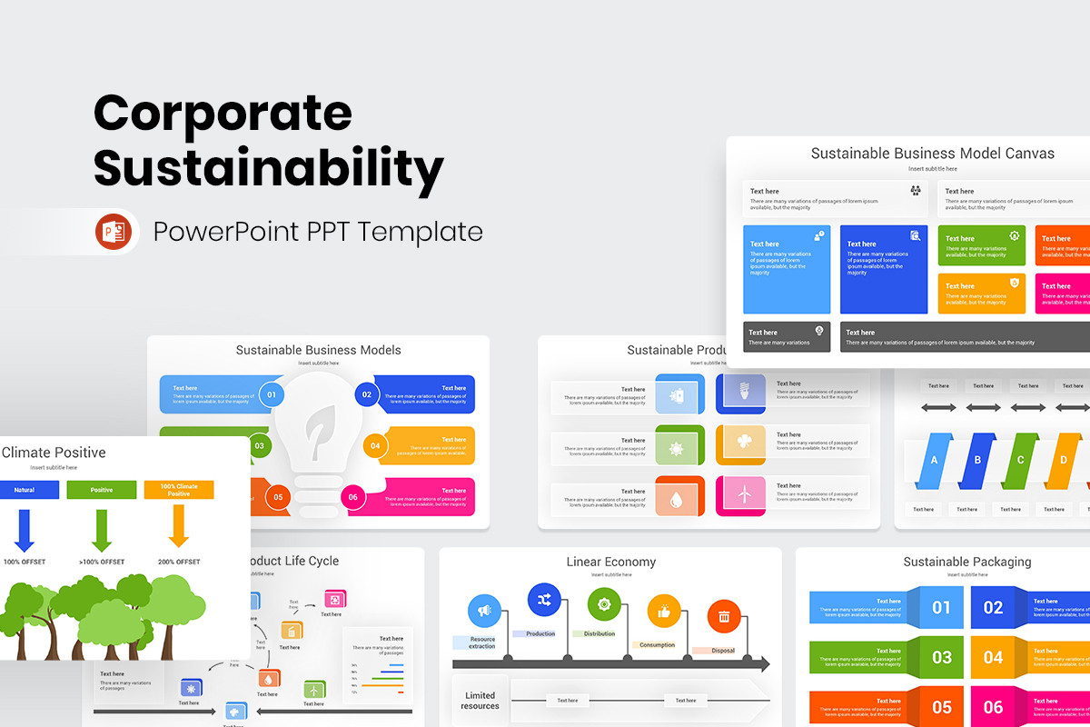 Corporate Sustainability PowerPoint Template | Nulivo Market